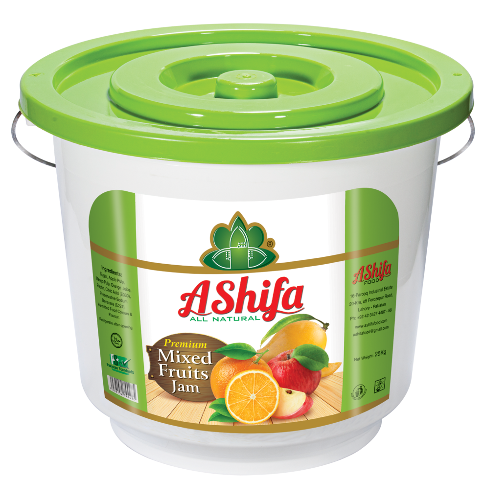 Pure Organic Mixed Fruits Jam, 25 kg, by Ashifa Foods